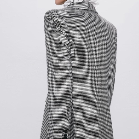 Zara | Jackets & Coats | Zara Houndstooth Frock Coat | Poshmark